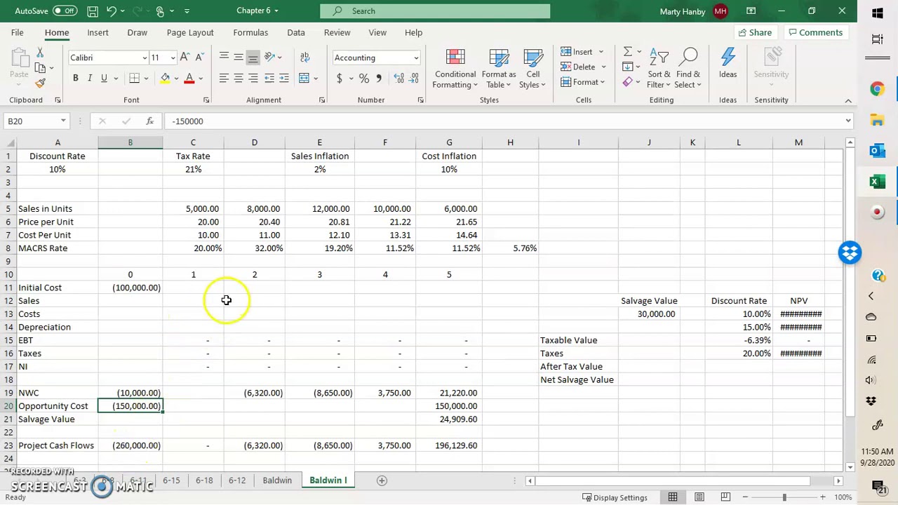 Corporate Finance - Ross 12th Edition - Ch. 6 Baldwin Company - YouTube