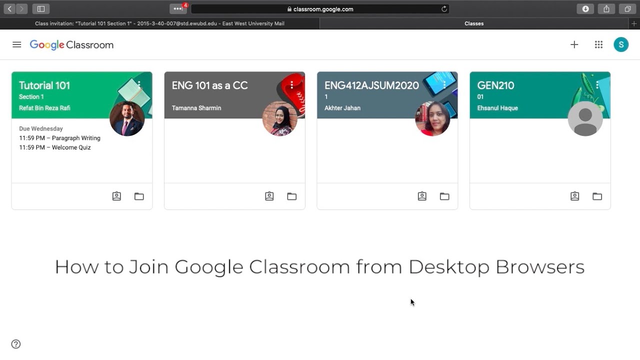 How to Join Google Classroom from Desktop | ডেস্কটপ/ল্যাপটপ থেকে কিভাবে ...