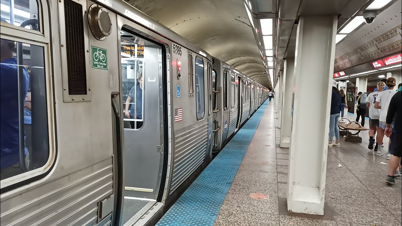 CTA 2009-15 5000 Series Bombardier Transp On the Red Line Train to 95th ...