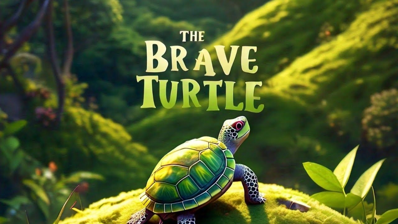 The brave turtle | English learning story | Easy English story ...
