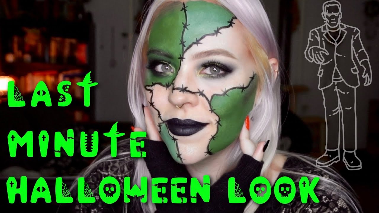 Easy Frankenstein Makeup for Halloween - YouTube