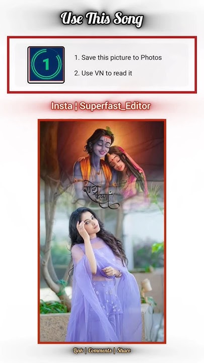 New Trending Viral Reels VN Video Editing QR Template | VN Video editor Radhe Krishna QR code ...