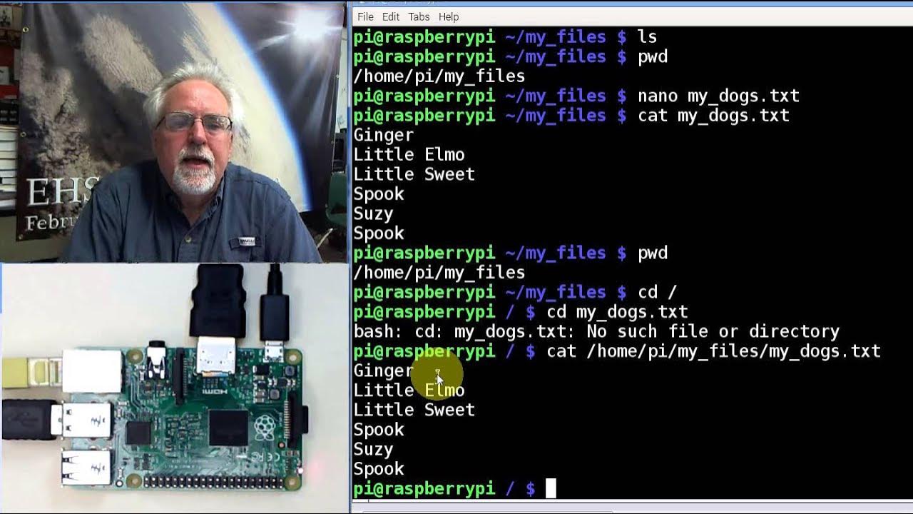 Raspberry Pi Linux Lesson 4: Creating and Editing Files with Nano Command - YouTube