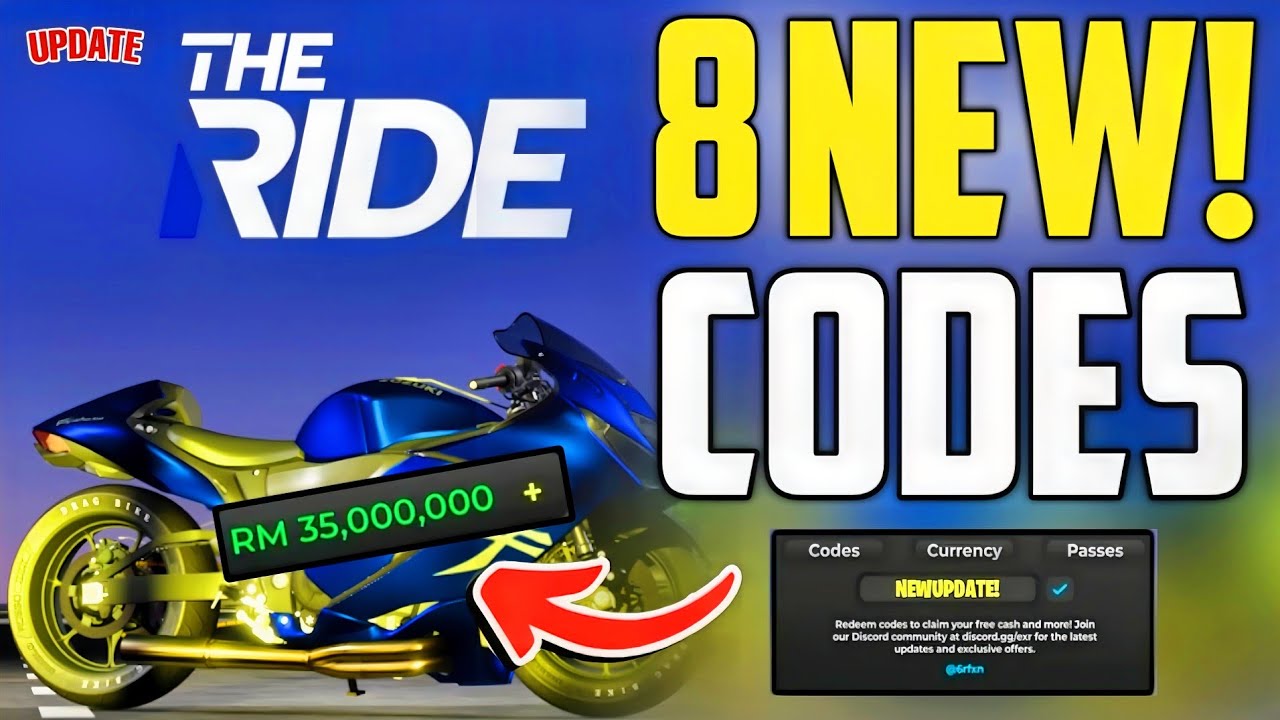 NEW ALL⚡WORKING CODES - THE RIDE CODES 2025 - THE RIDE ROBLOX CODES ...