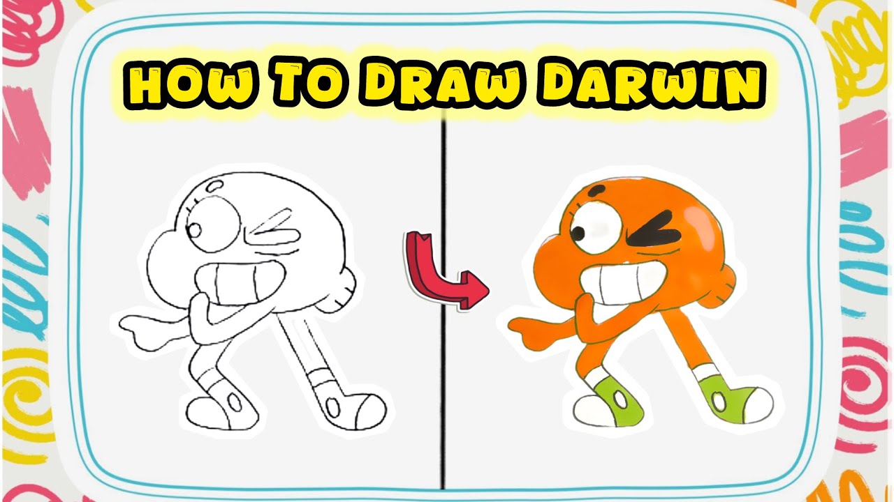 How to Draw Darwin Watterson from The Amazing World of Gumball Easy ...