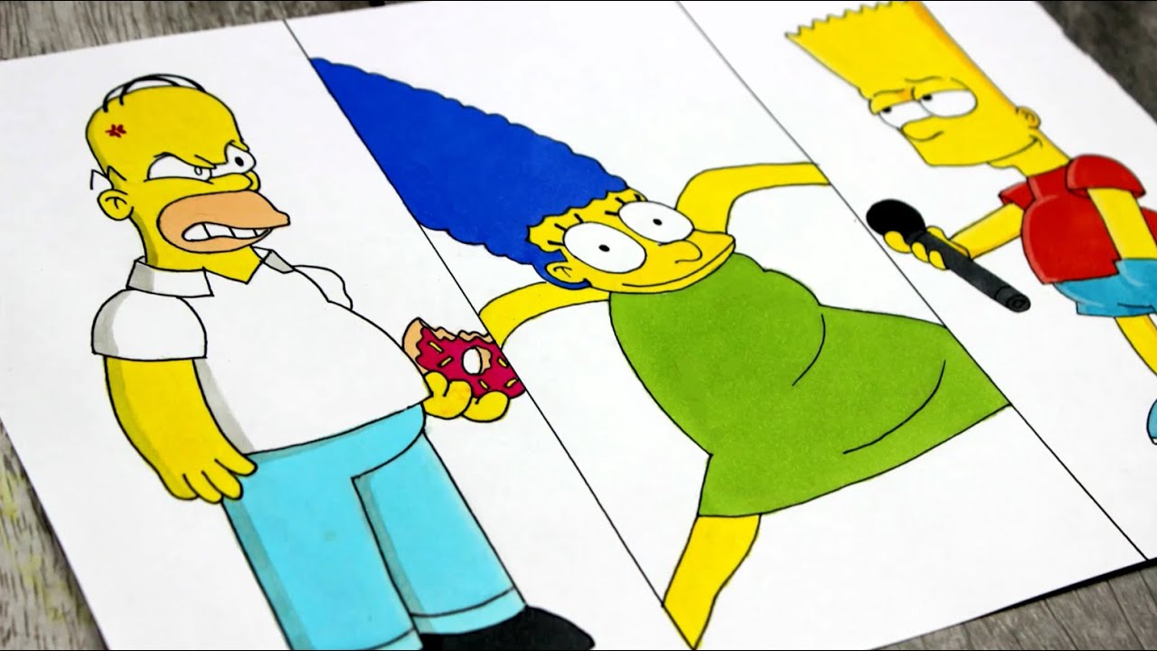 drawing Friday Night Funkin' | HOMER SIMPSON / MARGE SIMPSON / BART ...