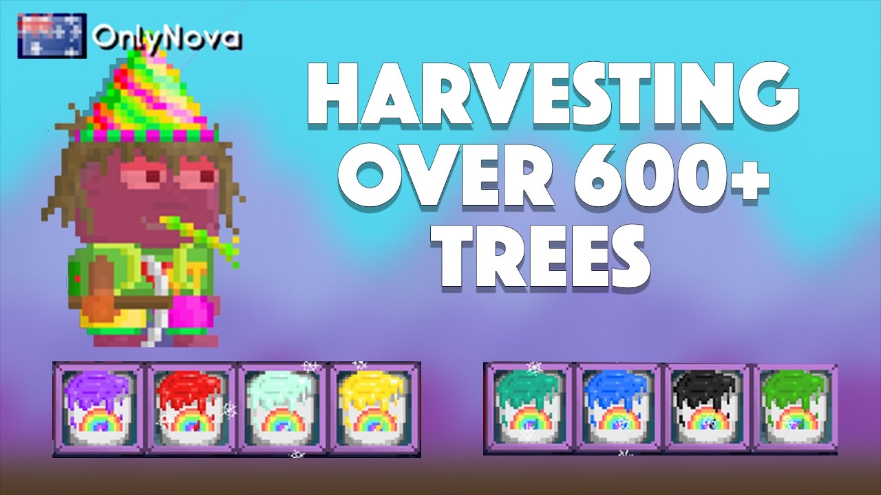 Harvesting Over 600 Paint Bucket Trees! - YouTube