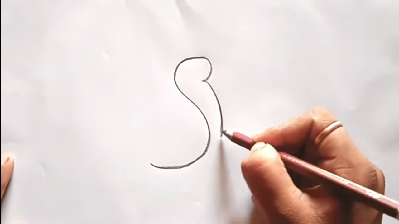 S letter with |how to Draw a bird easy drawing - YouTube