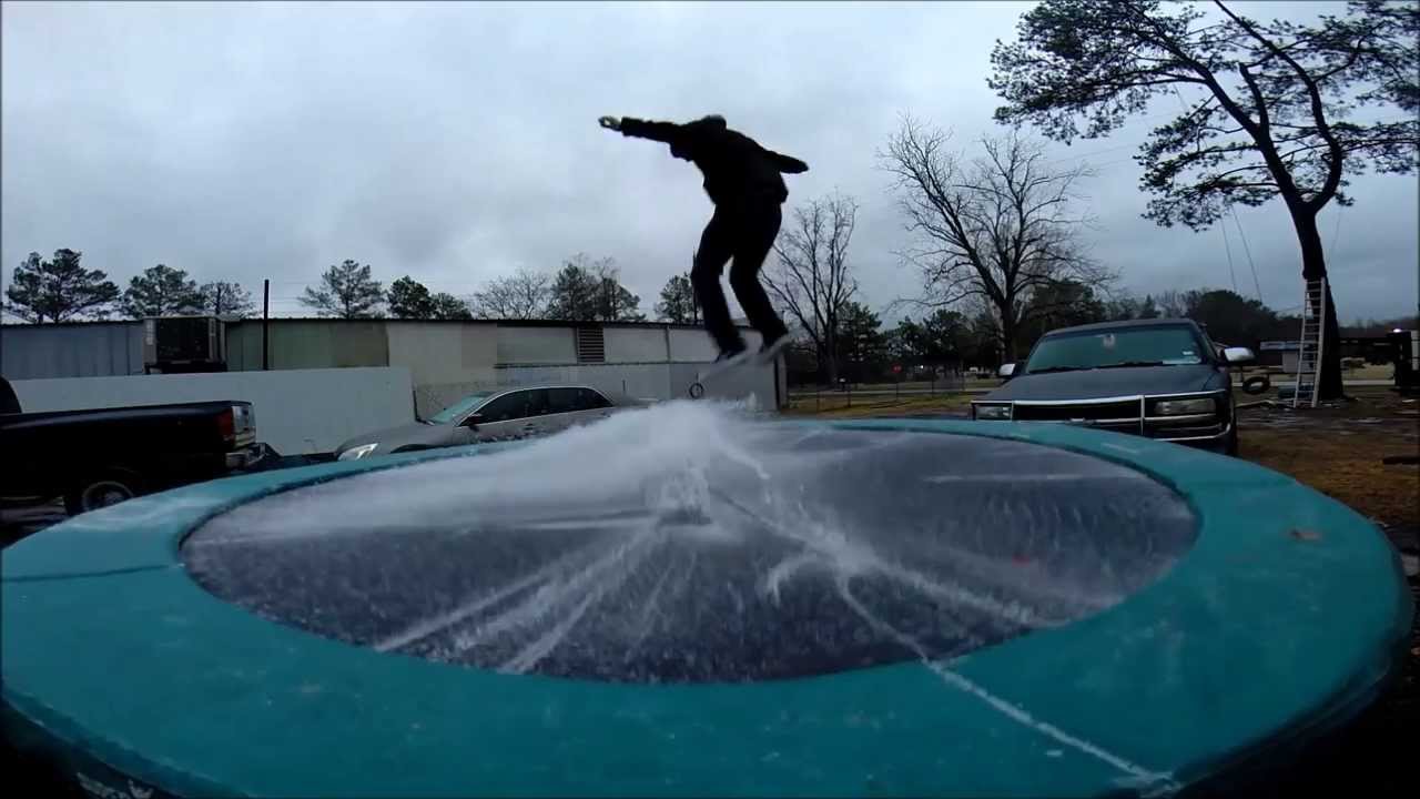 Trampoline ice jumping (flimed with Gopro) - YouTube