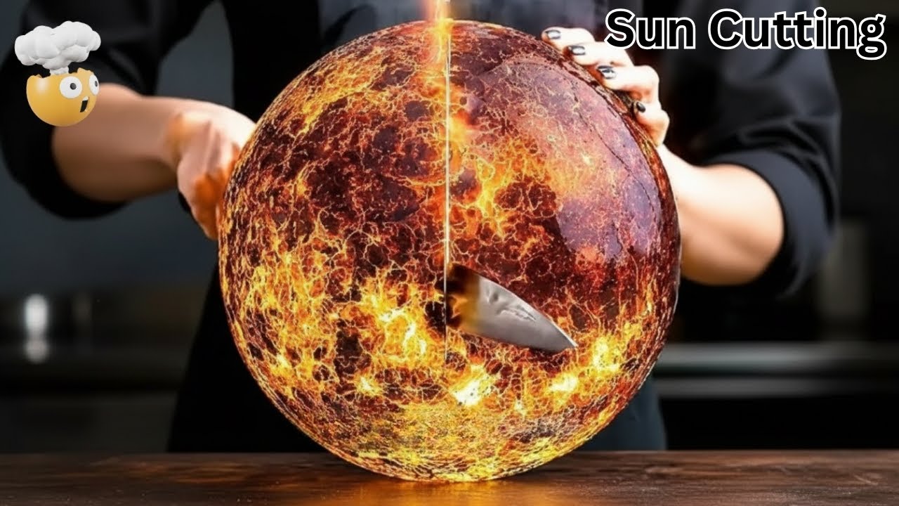 ASMR Planet Cutting Video | Satisfying Solar System Slices of Sun, Moon ...