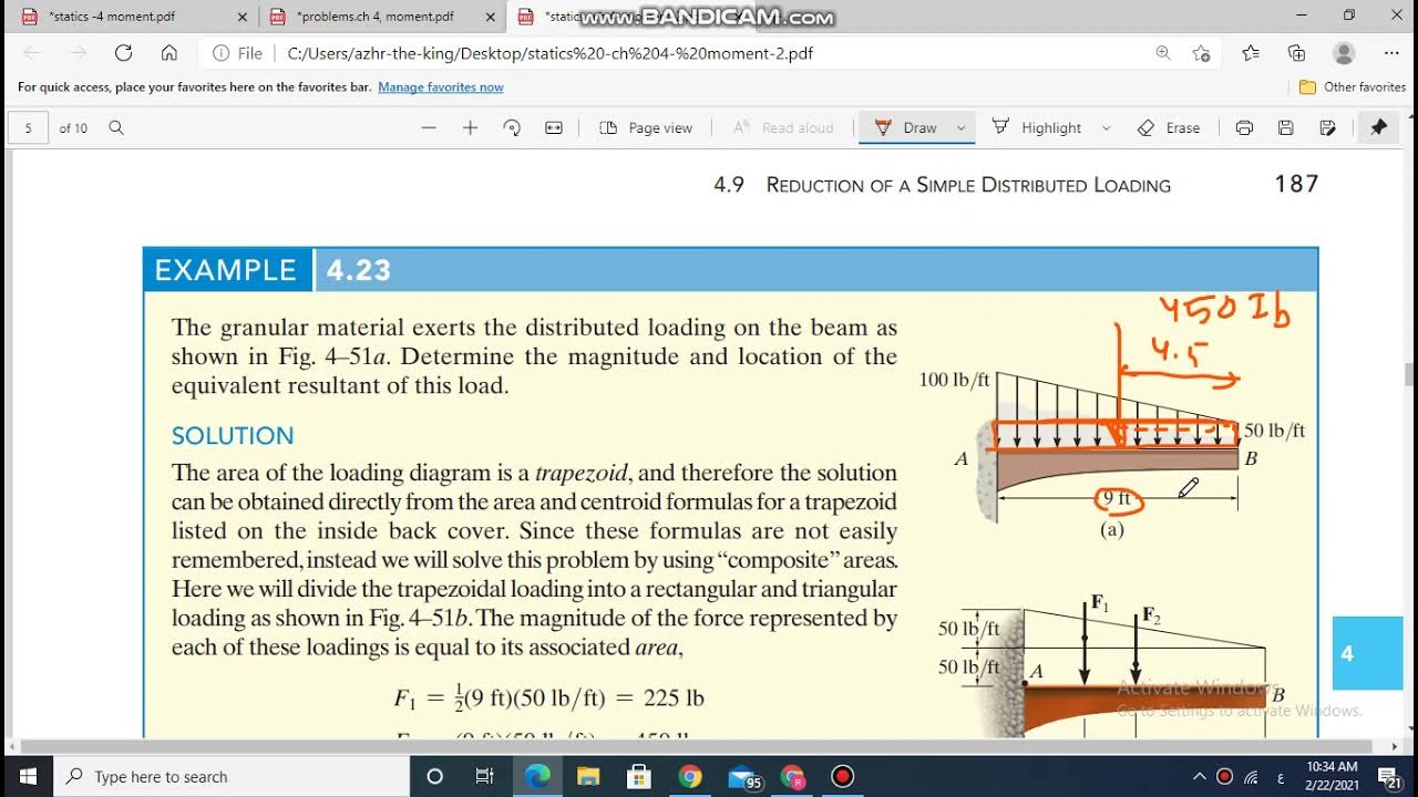 statics / distributed load 9 - YouTube