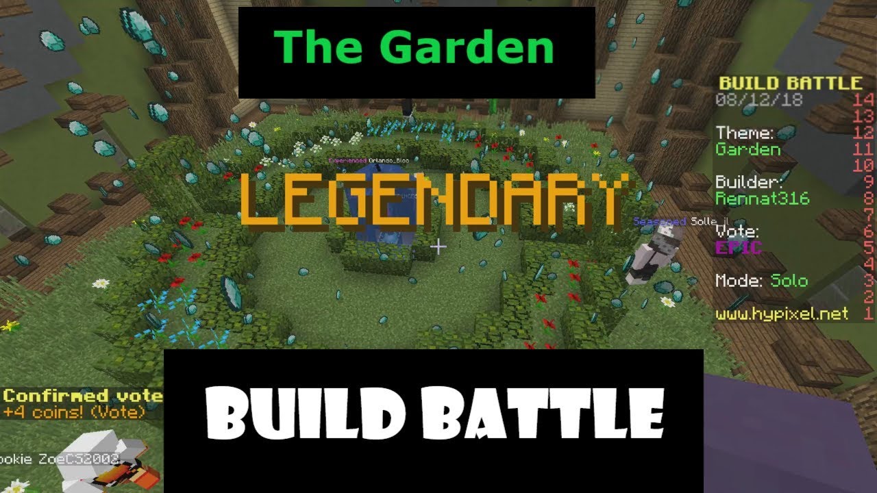 MInecraft: Build Battles of Hypixel - The Garden - YouTube