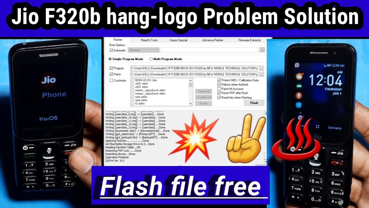 Jio F320B Hang-logo Problem Solution | JioF320b Flashing Solution with ...