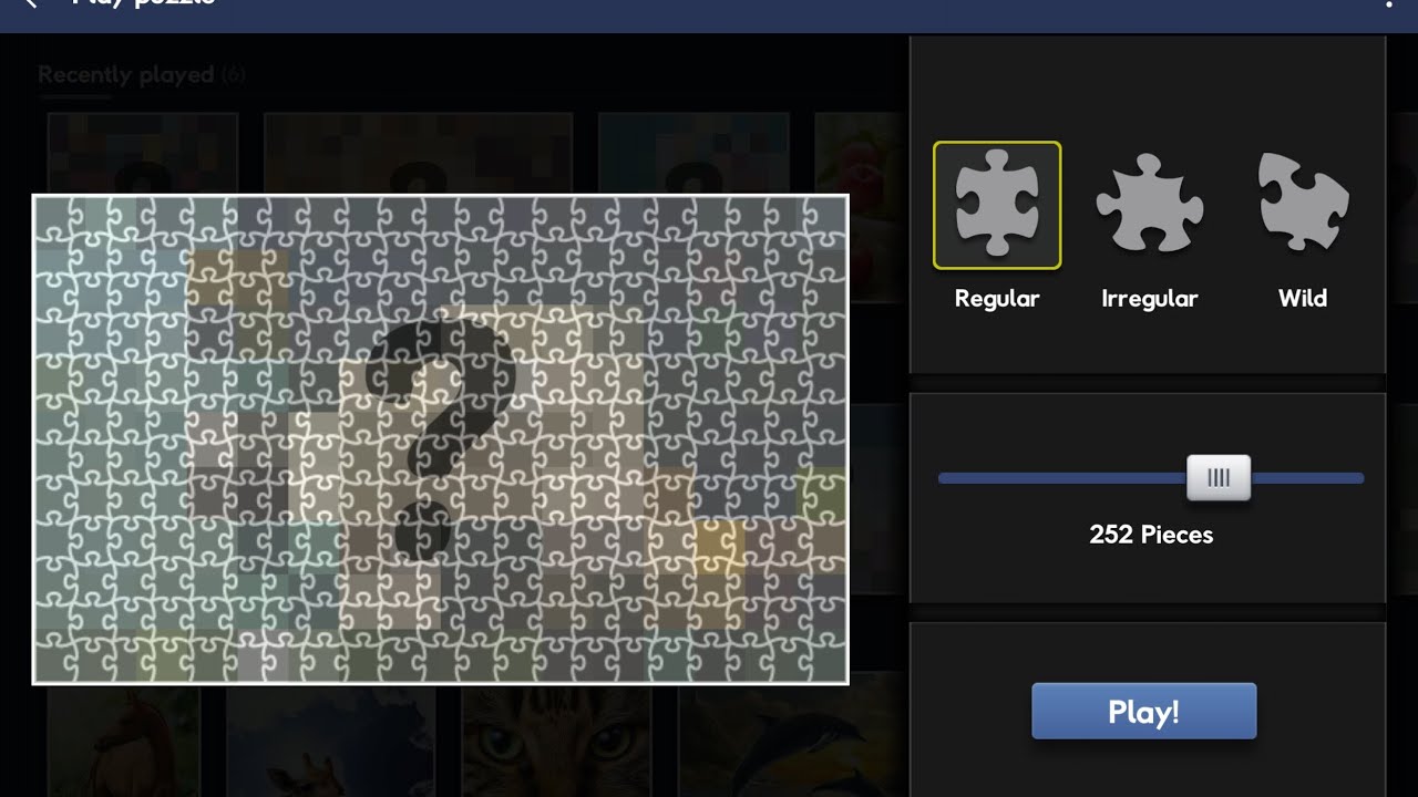 Puzzle day starting a new puzzle and I like the puzzle sound very much ...