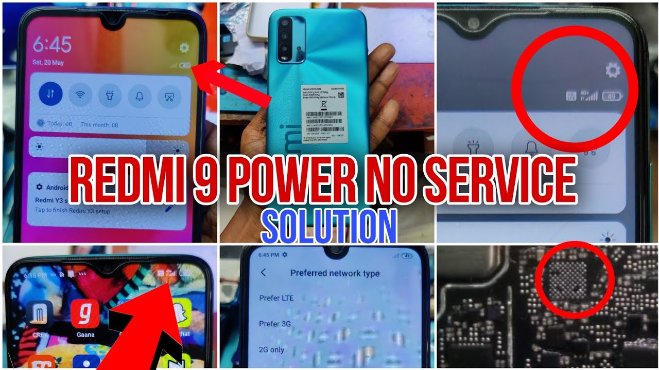 Redmi 9 power no Service solution - YouTube