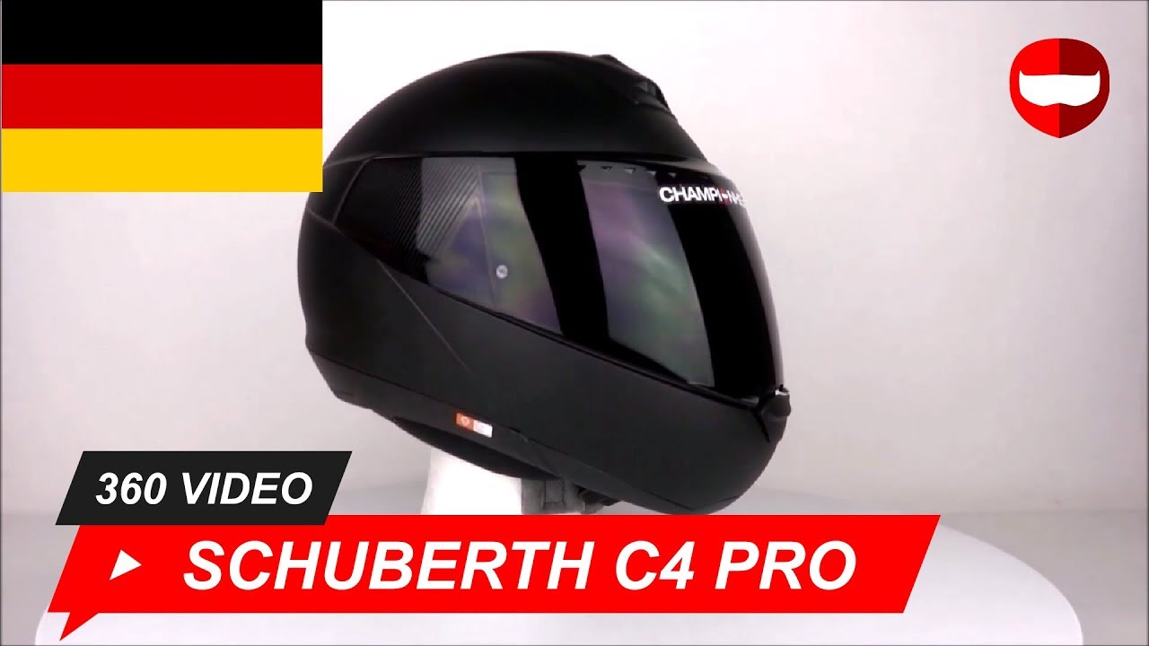 Schuberth C4 Pro Matt Schwarz Helm Unboxing - ChampionHelmets.com - YouTube