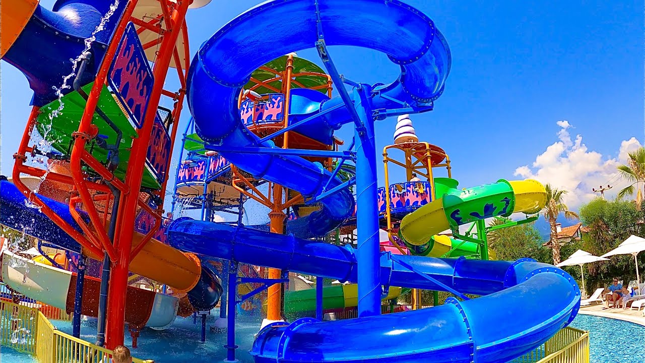 Transparent Water Slide at Queen's Park Resort - YouTube