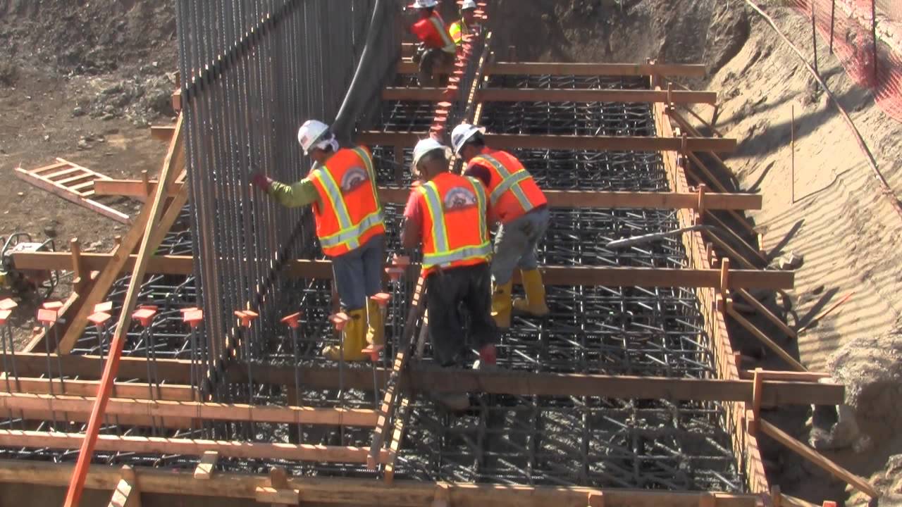 Centinela Ave Bridge Foundation Cement Pour - YouTube