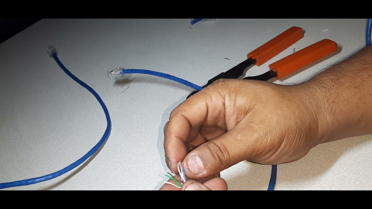 Ponchado de Cables RJ45, Norma A y B - YouTube