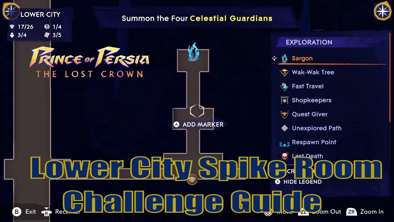 Lower City Rotating Spike Room Challenge guide | Prince of Persia: The ...