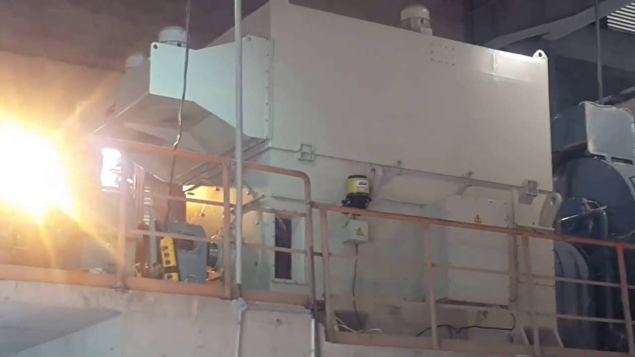 Elin MV motor 6.3 MW 13.8 KV first start with load cement mill. - YouTube
