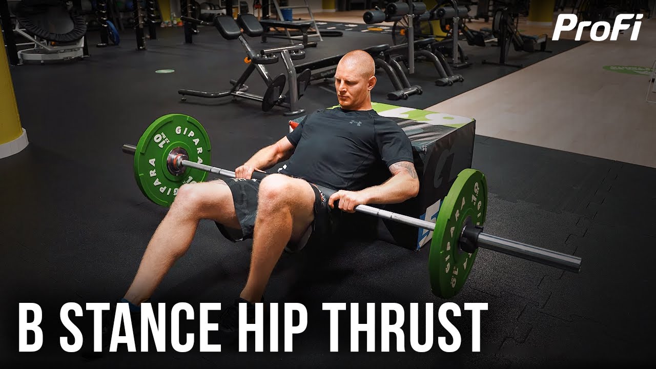 B STANCE HIP THRUST - ĆWICZENIE NA POŚLADKI - YouTube