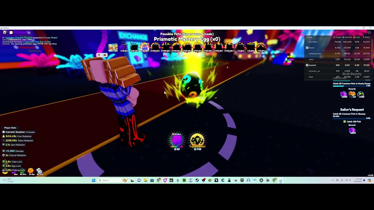 Opening a prismatic egg in pet catchers - YouTube