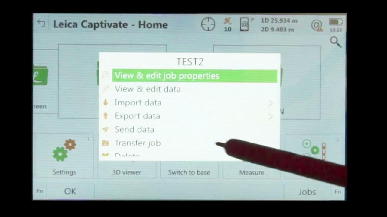 Leica Captivate v7.0.3 - Transfer job to SD - YouTube