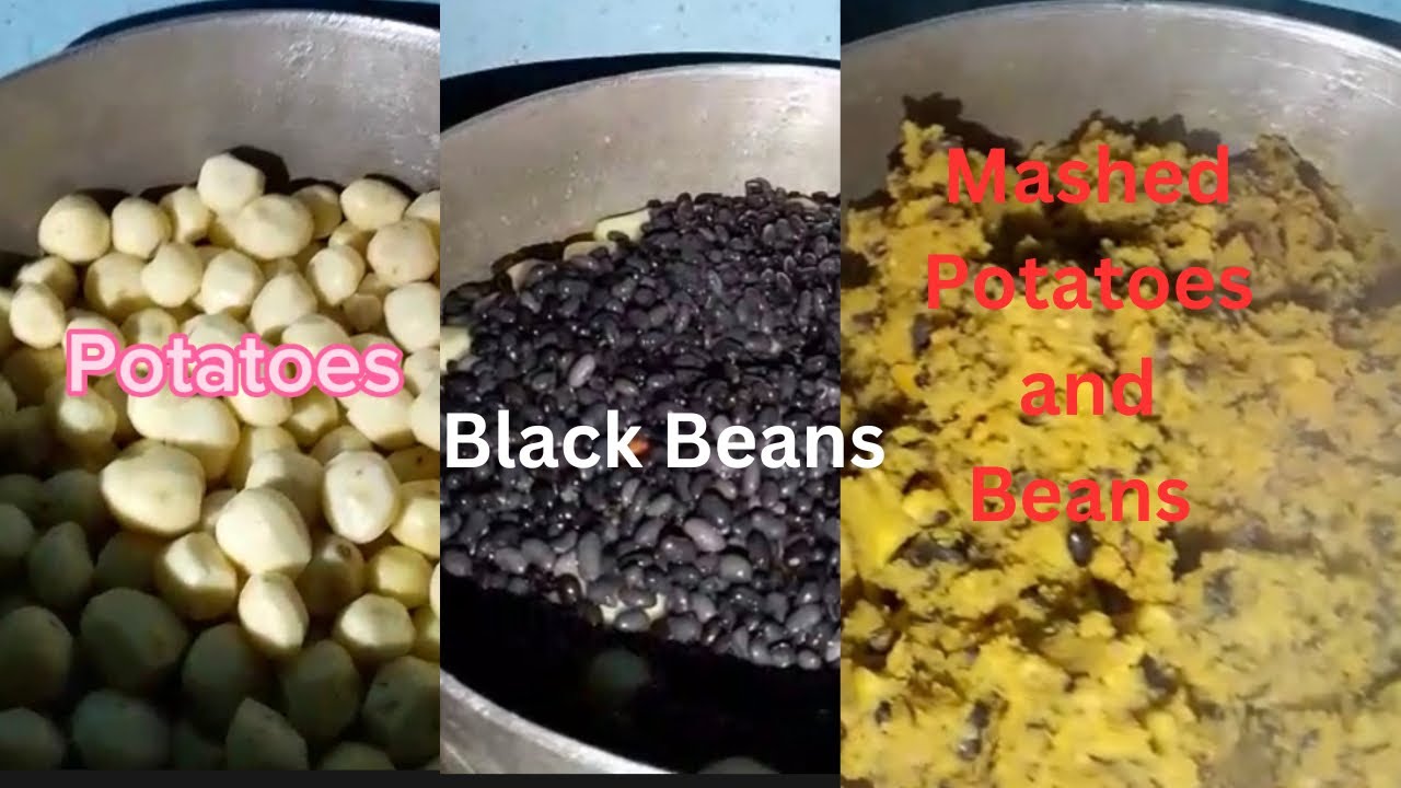 How To Mash Potatoes🥔 and Black Beans🫘 || Cameroon Recipe🇨🇲||Eat with ...