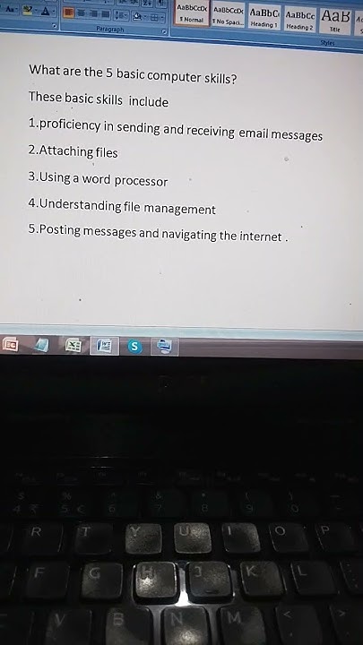 Basic computer skills - YouTube