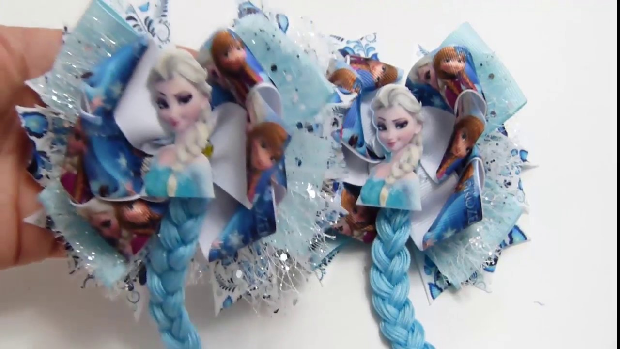 Frozen Moño para Las Niñas, Como Hacer Moño Temático Frozen/diy/pap ...
