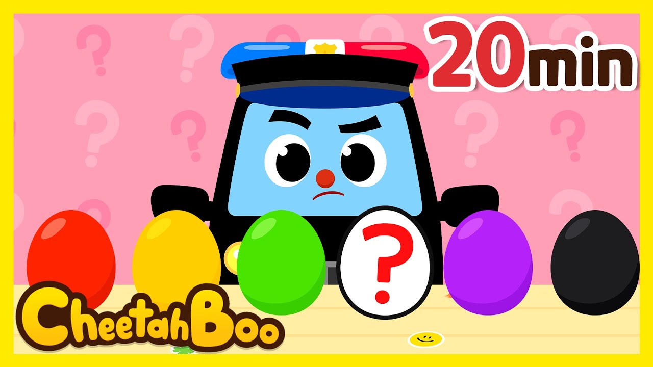 What color is it? | Learn Color with Police car | Suprise eggs | heavy ...