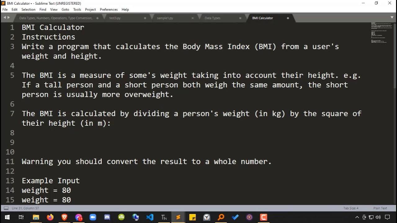 11.1 - BMI Calculator Coding Challenge - YouTube