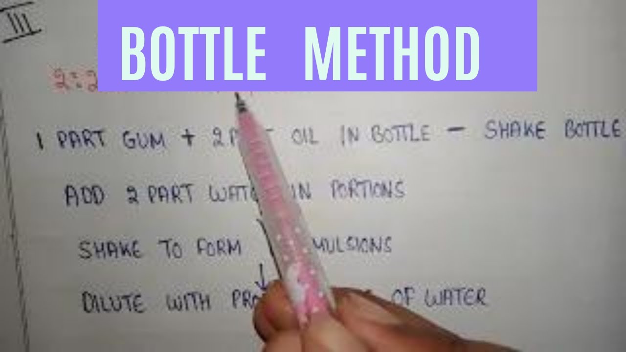 Bottle method in emulsion formation | formulation of emulsion | coarse ...