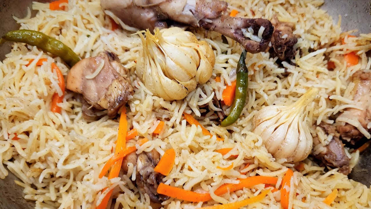 uzbek plov - signature dish of uzbekistan, rice pilaf chicken recipe ...