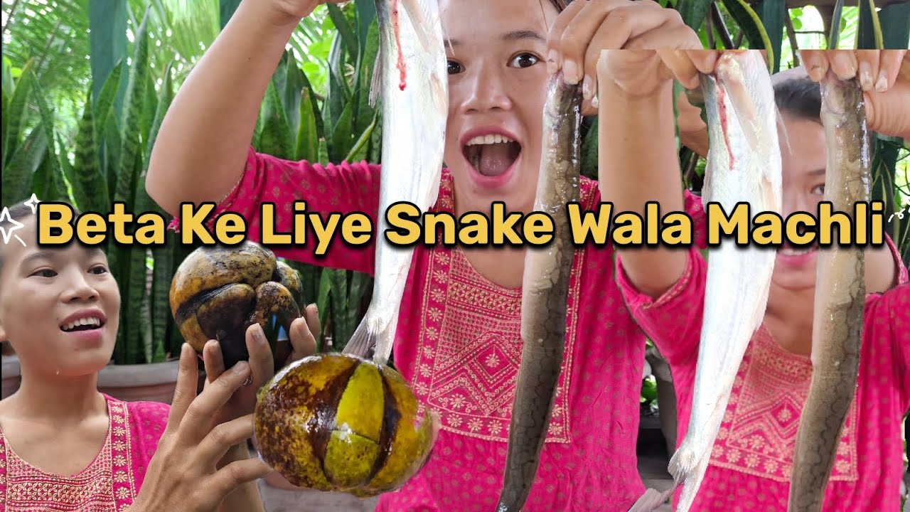 #beta ke liye snake wala machli (village cooking style) village ...