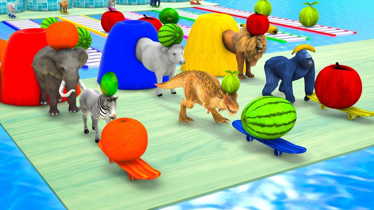 animal crossing video lose lion buffalo win elephant kill Bear - YouTube