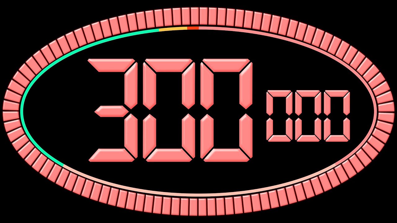 300 Second Countdown Timer with Bright, Uplifting, and Relaxing Royalty ...