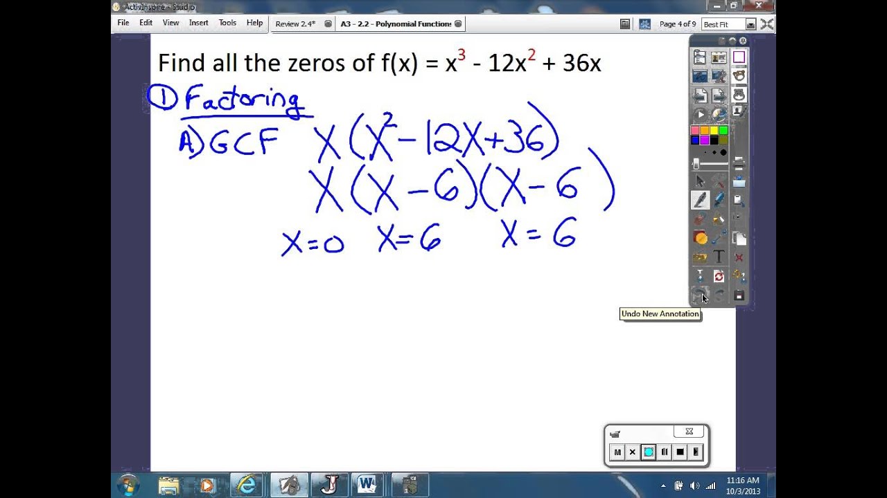 Alg 3 Chapter 2 Section 1 Part 1 - YouTube