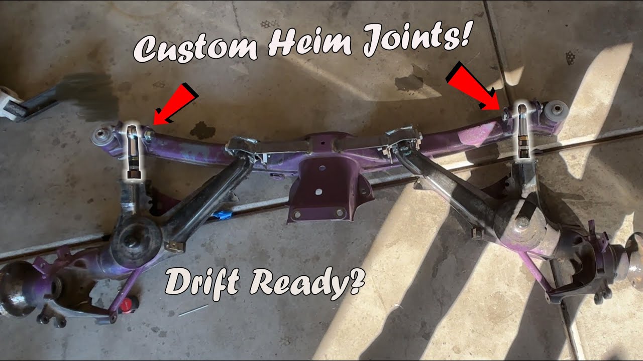 PART 2 Redoing the Rear end on my LS E30 Drift Car, CUSTOM HEIM JOINTS ...