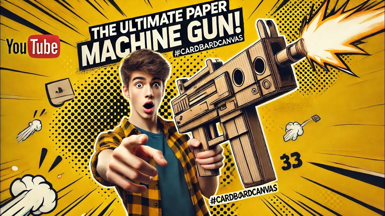 DIY Cardboard Machine Gun | Epic Paper Gun Crafting Tutoria # ...