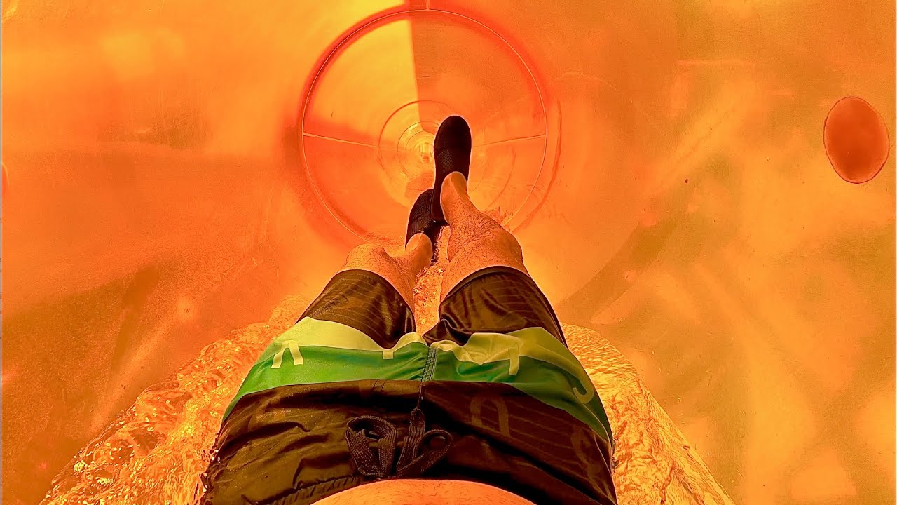 Tunnel Free fall Slide at AquaJoy Water Park - YouTube