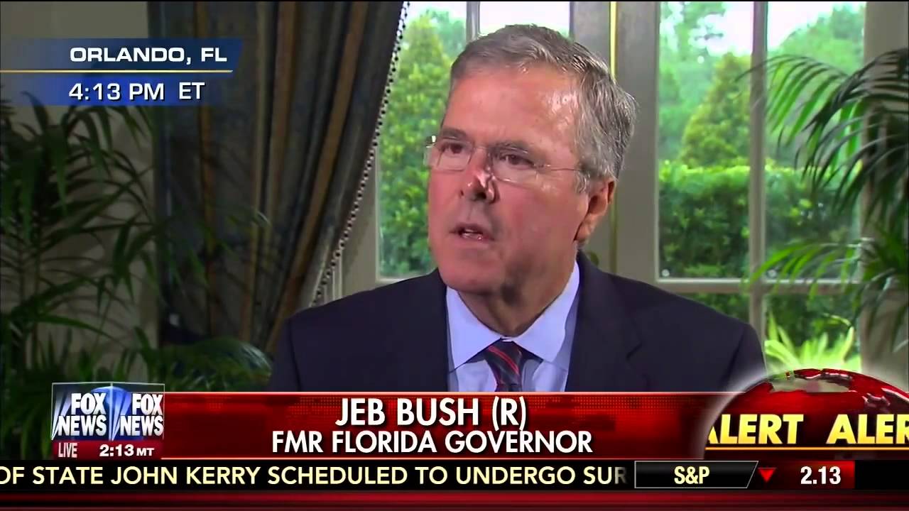Jeb Bush on Obama Touting Econ Success: Mark Me Down As No - YouTube