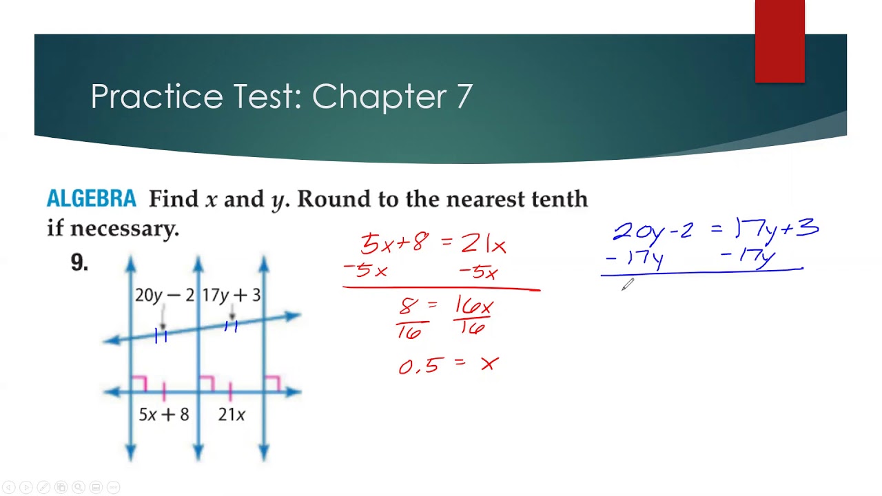 Geometry B: Chapter 7- Proportions and Similarity (Test Review) - YouTube