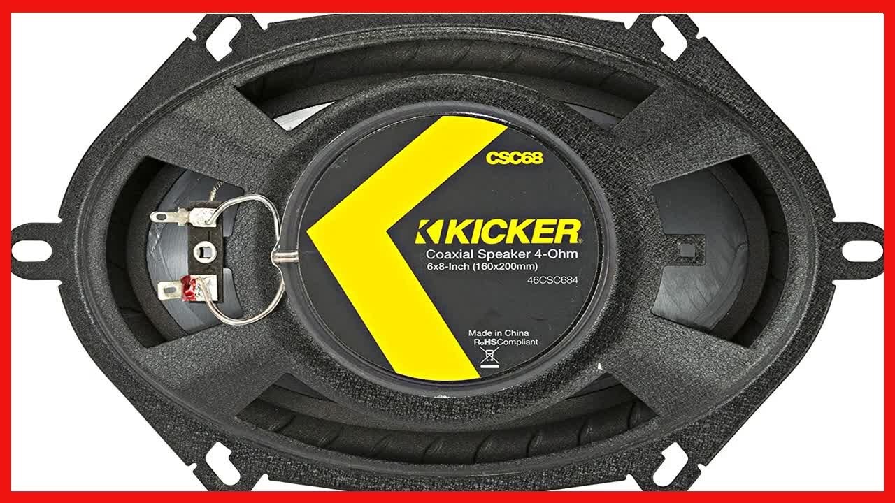 KICKER CS Series CSC68 6 x 8 Inch Car Audio System Speaker, Black (2 ...