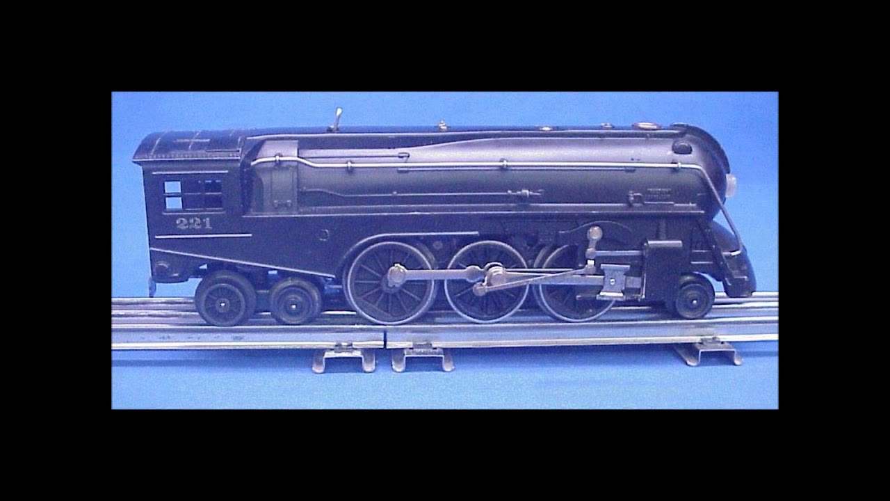 Lionel 221 Dreyfuss Hudson ~ O Gauge Model Trains - YouTube