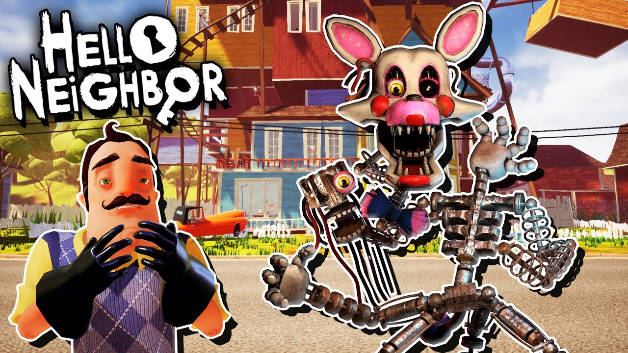 HELLO FNAF MANGLE | Hello Neighbor Mod - YouTube