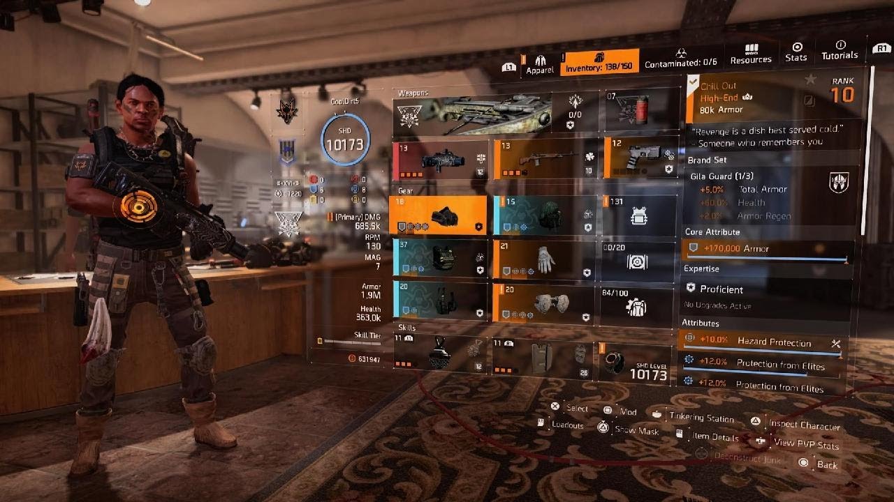 Tom Clancy's The Division 2 Hazard / Protection from Elites Build - YouTube