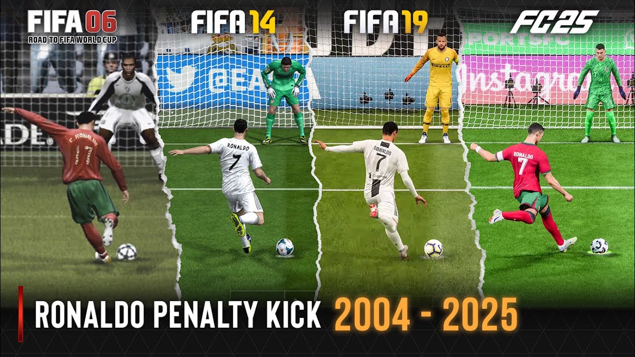 Ronaldo Penalty Evolution In FIFA | 2004 - 2025 | - YouTube