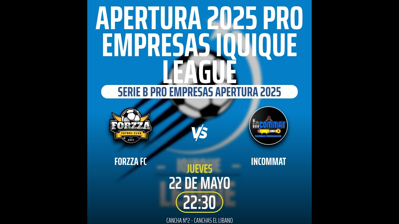 EN VIVO - F4 - FORZZA FC VS INCOMMAT - TORNEO PRO EMPRESAS - IQUIQUE ...